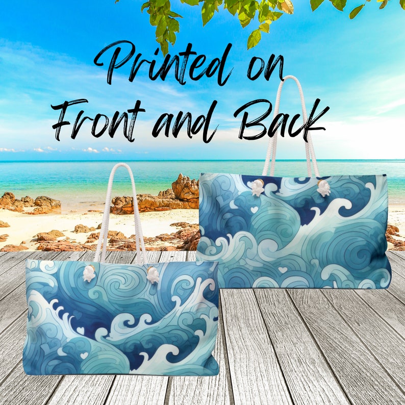 Ocean Waves 2 Oversized Beach Bag, Family Cruise Vacation Boat Pool ...
