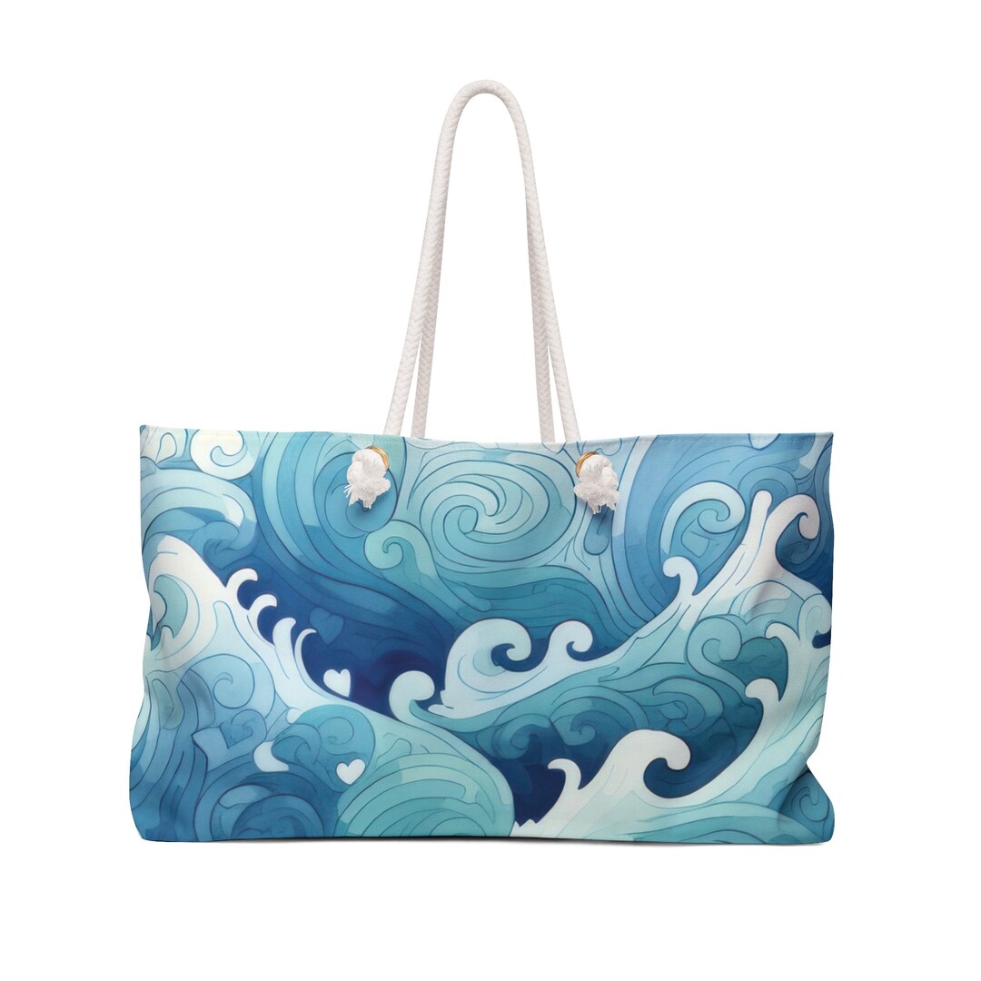 Ocean Waves 2 Oversized Beach Bag, Family Cruise Vacation Boat Pool ...