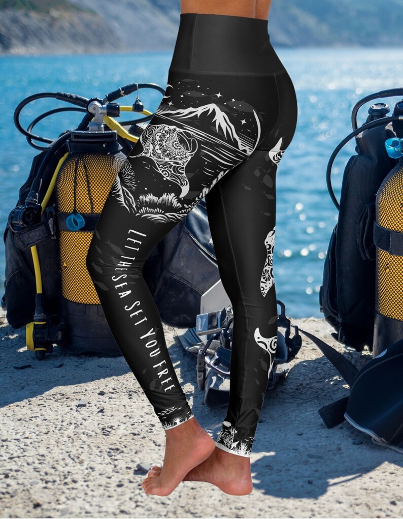 Tattoo Manta Ray Swimwear Leggings for Women for Beach, Cruise, Lake ...