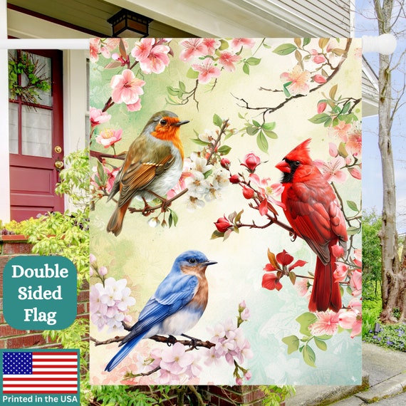 Large Garden Flags With Birds
