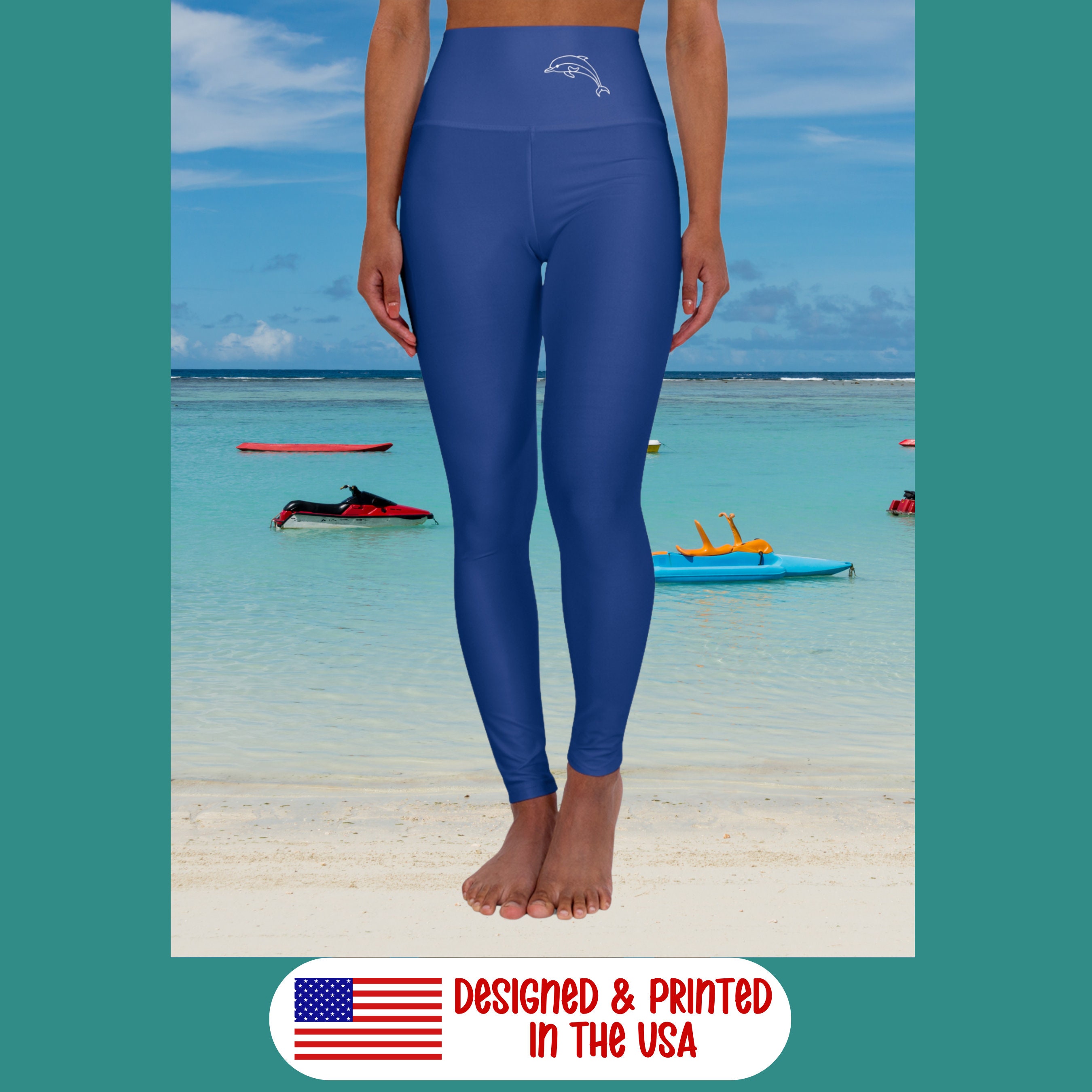 Blue Dolphin Swimwear Leggings for Women for Beach, Cruise, Lake, Boat ...