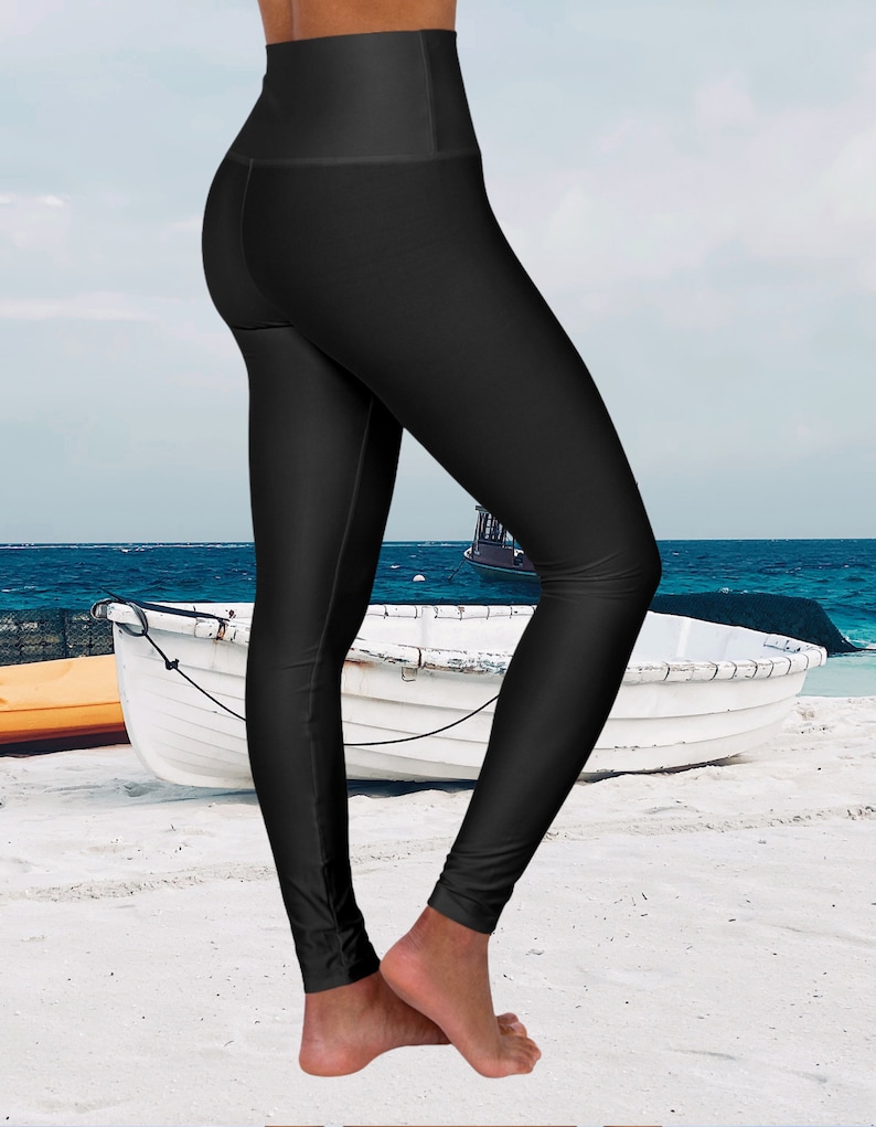 Black Manta Swimwear Leggings for Women for Beach, Cruise, Lake, Boat ...