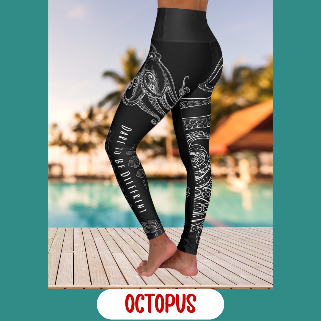 Daring Octopus Swimwear Leggings for Women for Beach, Cruise, Lake Boat ...