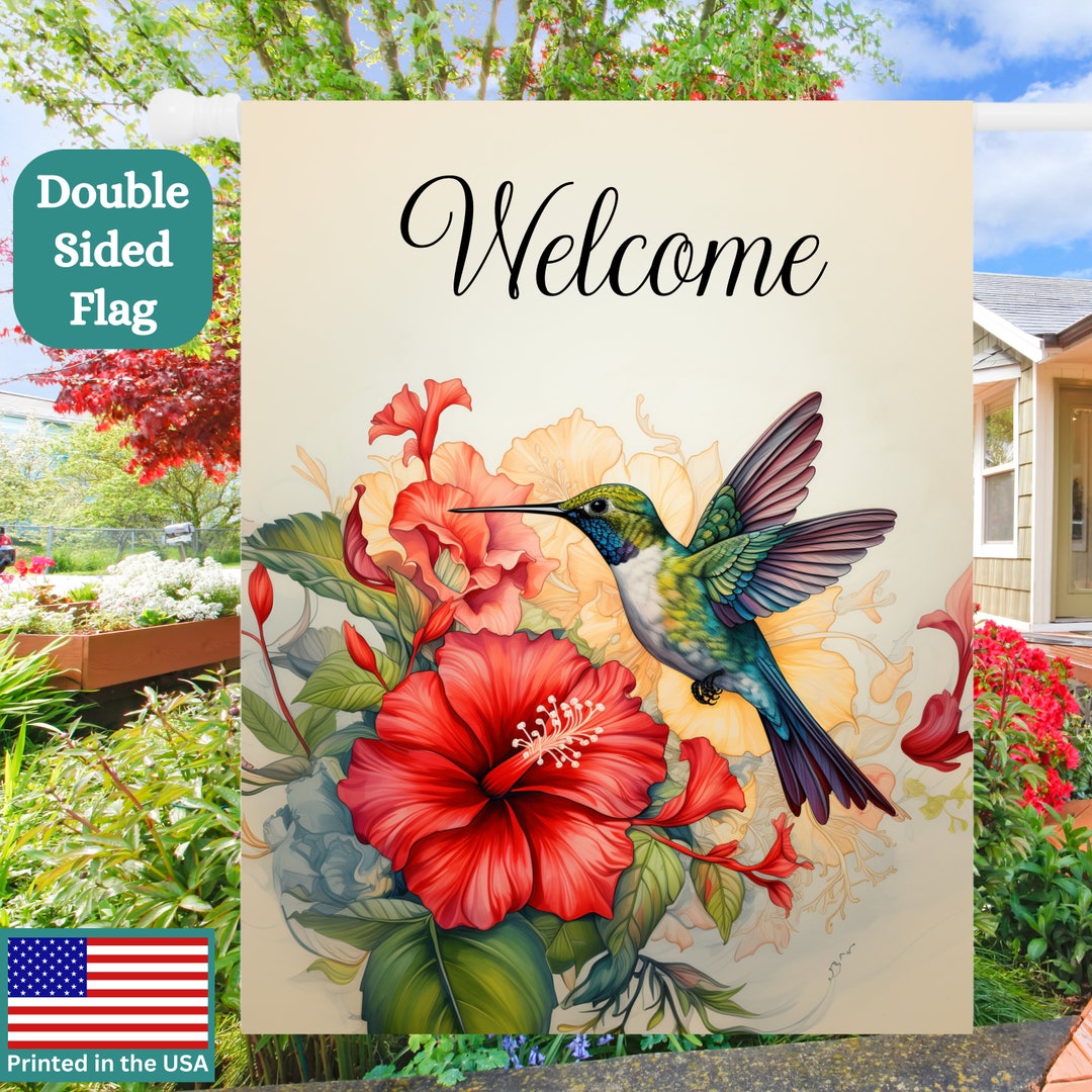 Tan 2 Hummingbird Garden Lawn Flag Mother's Day Gift for Mom Mama ...