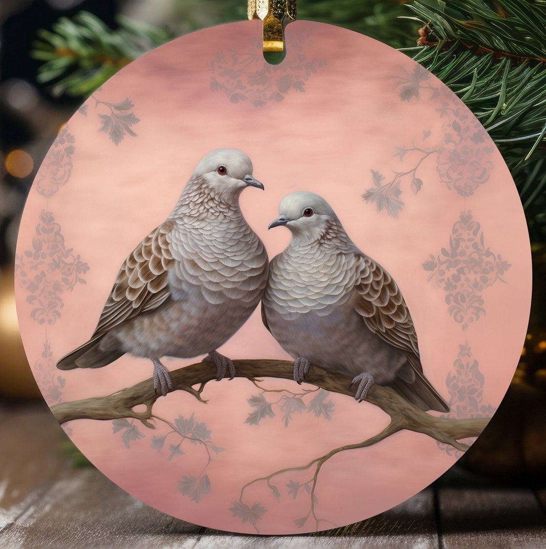 Two Turtle Doves Ceramic Ornament: 12 Days of Christmas 2024 - Etsy