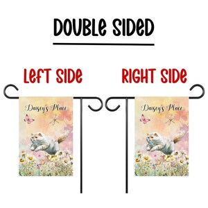 Personalized Cat Lovers Wildflower Garden Lawn Flag, Custom Mother's ...