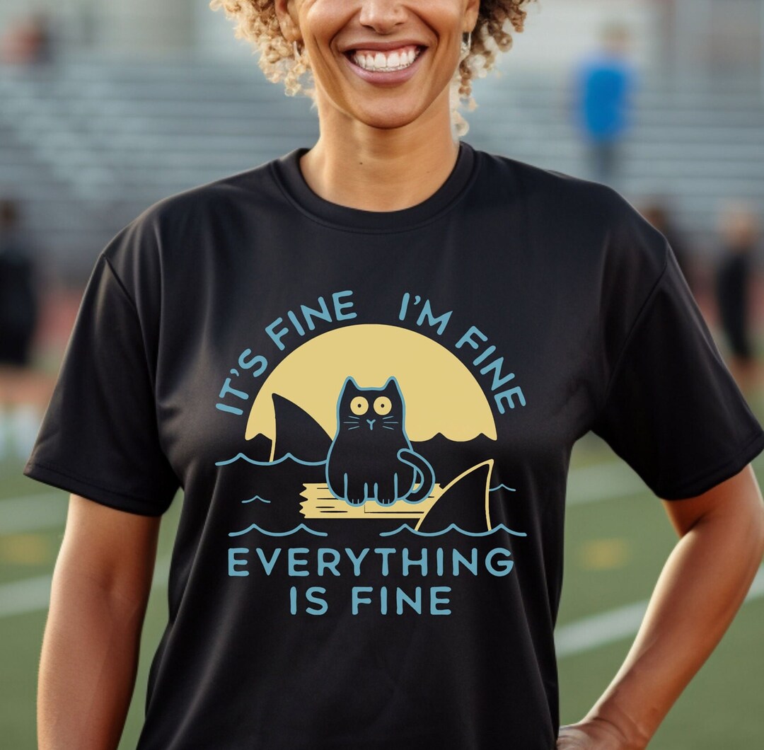 Shark Fin, Cat Shirt, Black Cat, Crazy Cat, Funny Shirt, Cat Mom, Cat ...