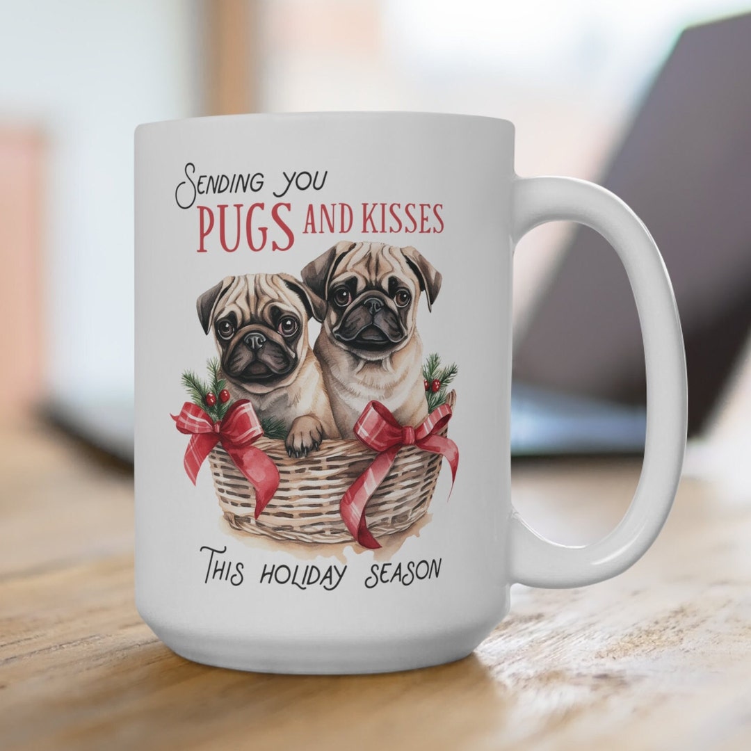 Pug Coffee Cup, Mug 15oz, Hot Cocoa Mug, Coffee Cup, Pug Coffee Mug, 15 ...
