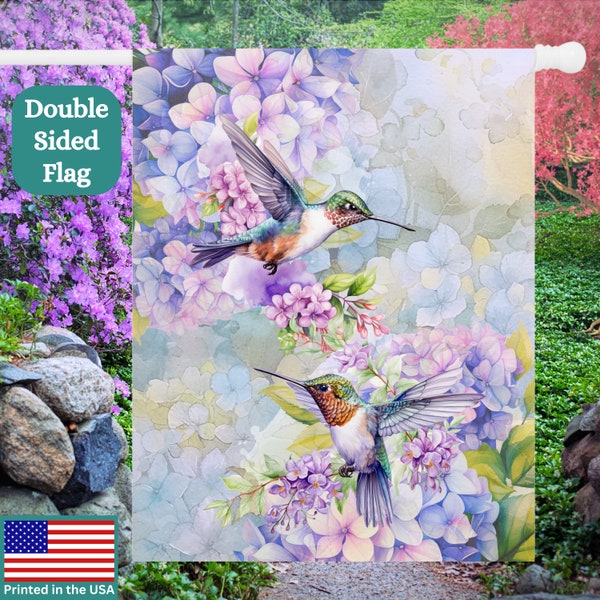 Hummingbird Flag for House - Etsy