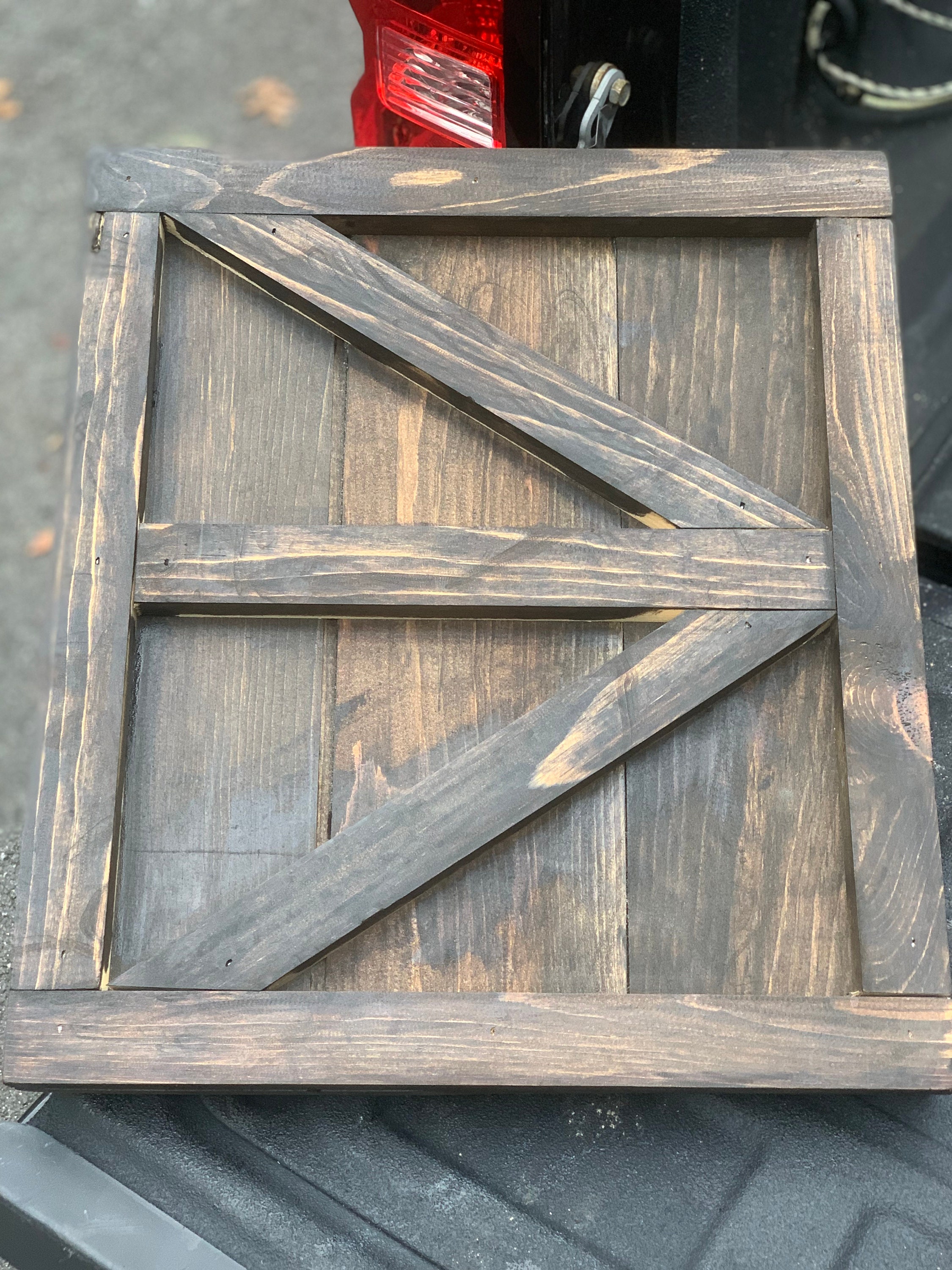 British K-brace Design: Rustic, Dark Waknut Stained Wood Wall Decor ...