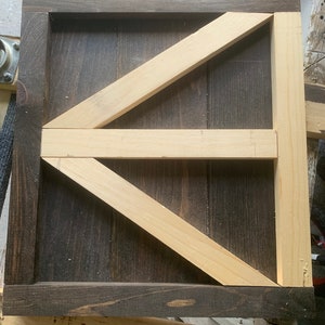 British K-brace Design: Rustic, Dark Waknut Stained Wood Wall Decor ...