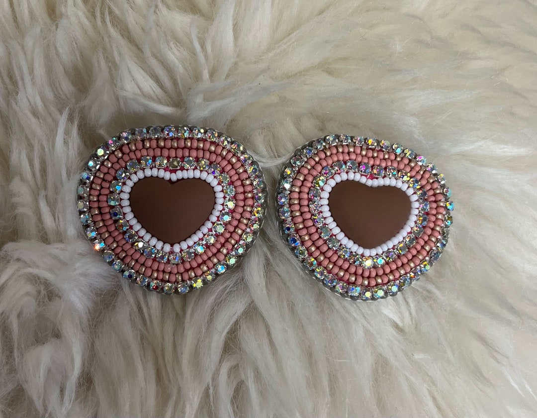 Heart Beaded Earrings Indigenous - Etsy Canada