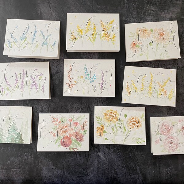 Flower Calligraphy - Etsy