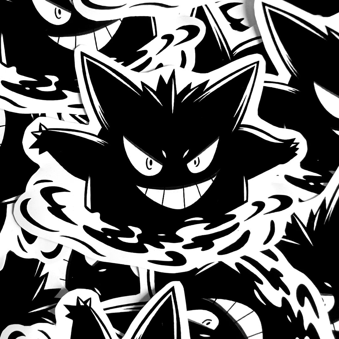 Pokémon Gengar Fade Sticker - Etsy