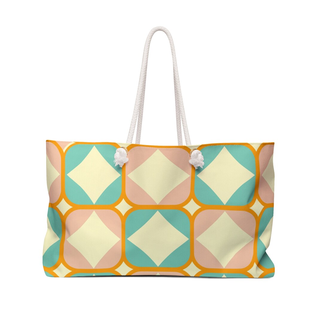 Retro Midcentury Modern Weekender Bag Vintage Inspired With Playful ...