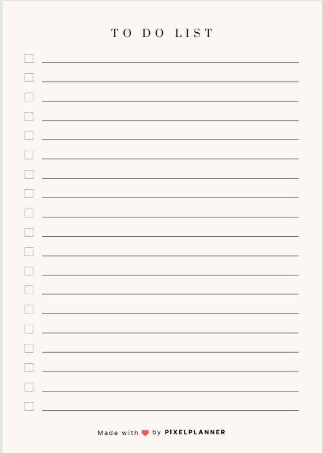 To Do List Beige Digital Printable A4 Size Instant Download - Etsy