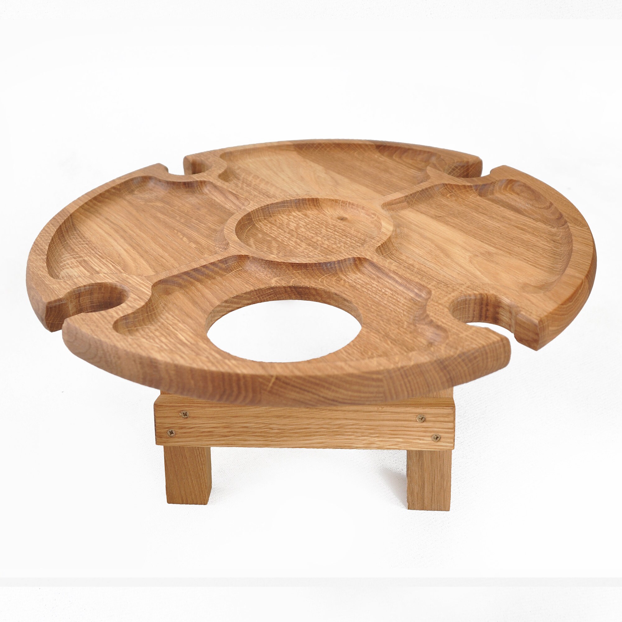 Folding Wine Table, Wooden Portable Table, Folding Bed Tray, Picnic ...