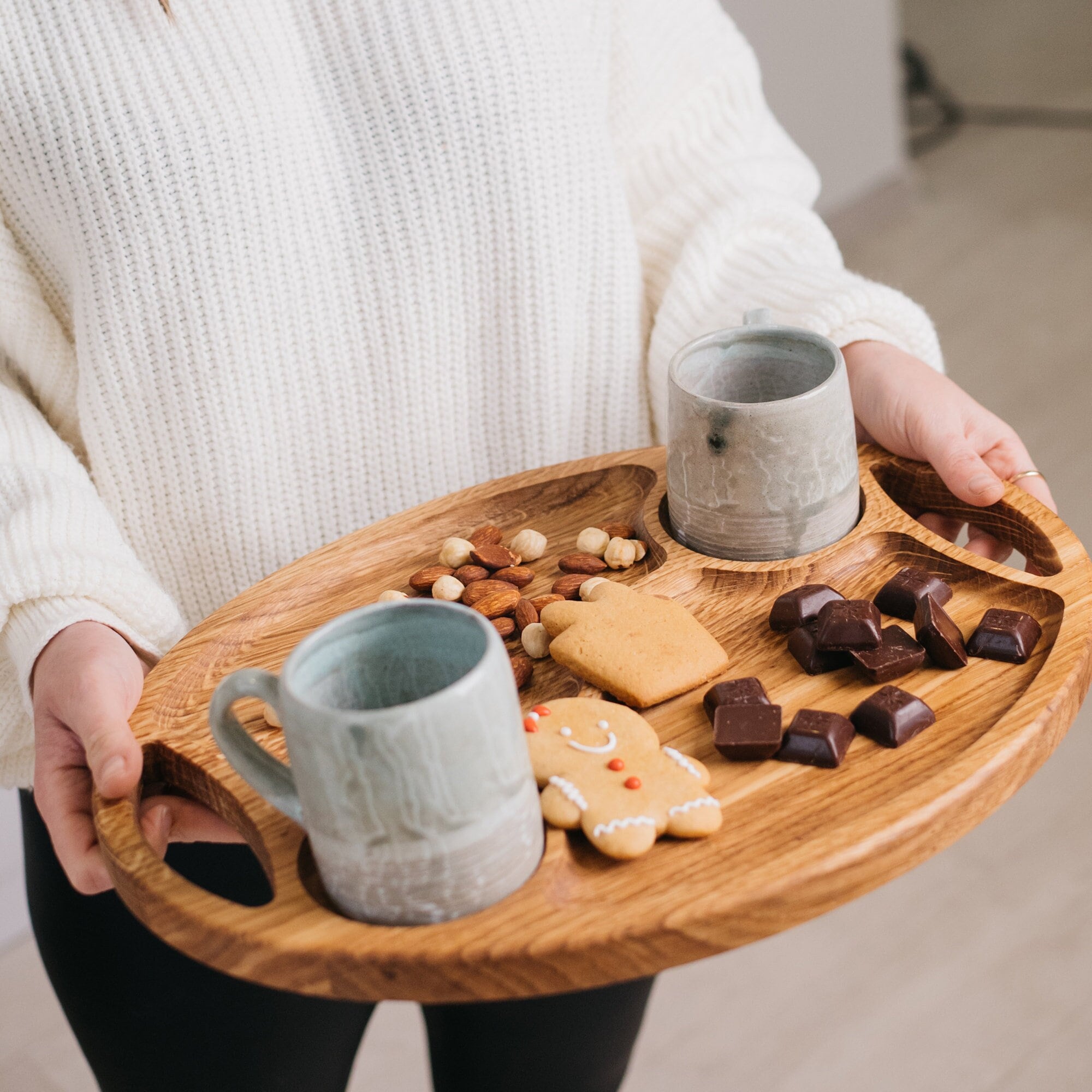 Personalized Serving Tray, Custom Engraved Coffee Table, Wooden Dish ...