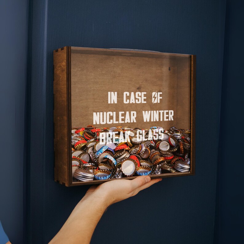 Nuka Cola Bottle Cap Shadow Box, Beer Caps Storage, Fallout Gaming Gift ...