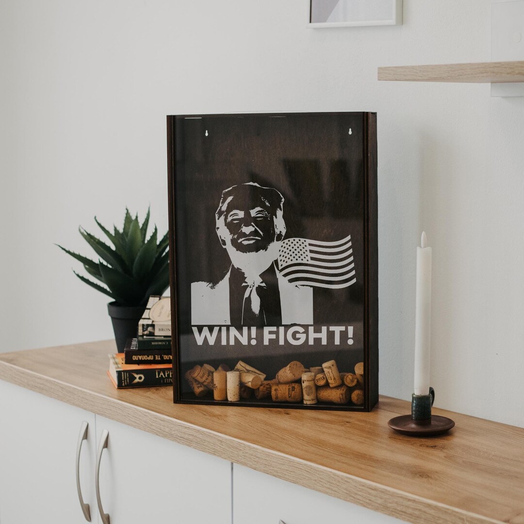 State Wine Cork Shadow Box, Whiskey Cap Display, Trump Ornaments, Wine ...