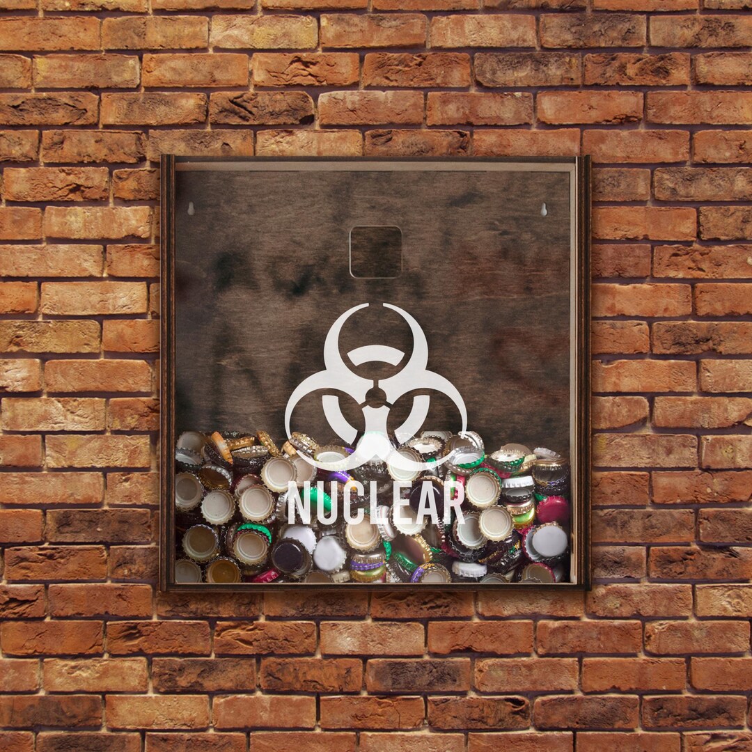 Nuclear Bottle Cap Frame, Wine Cork Shadow Box, Beer Caps Box, Wine ...