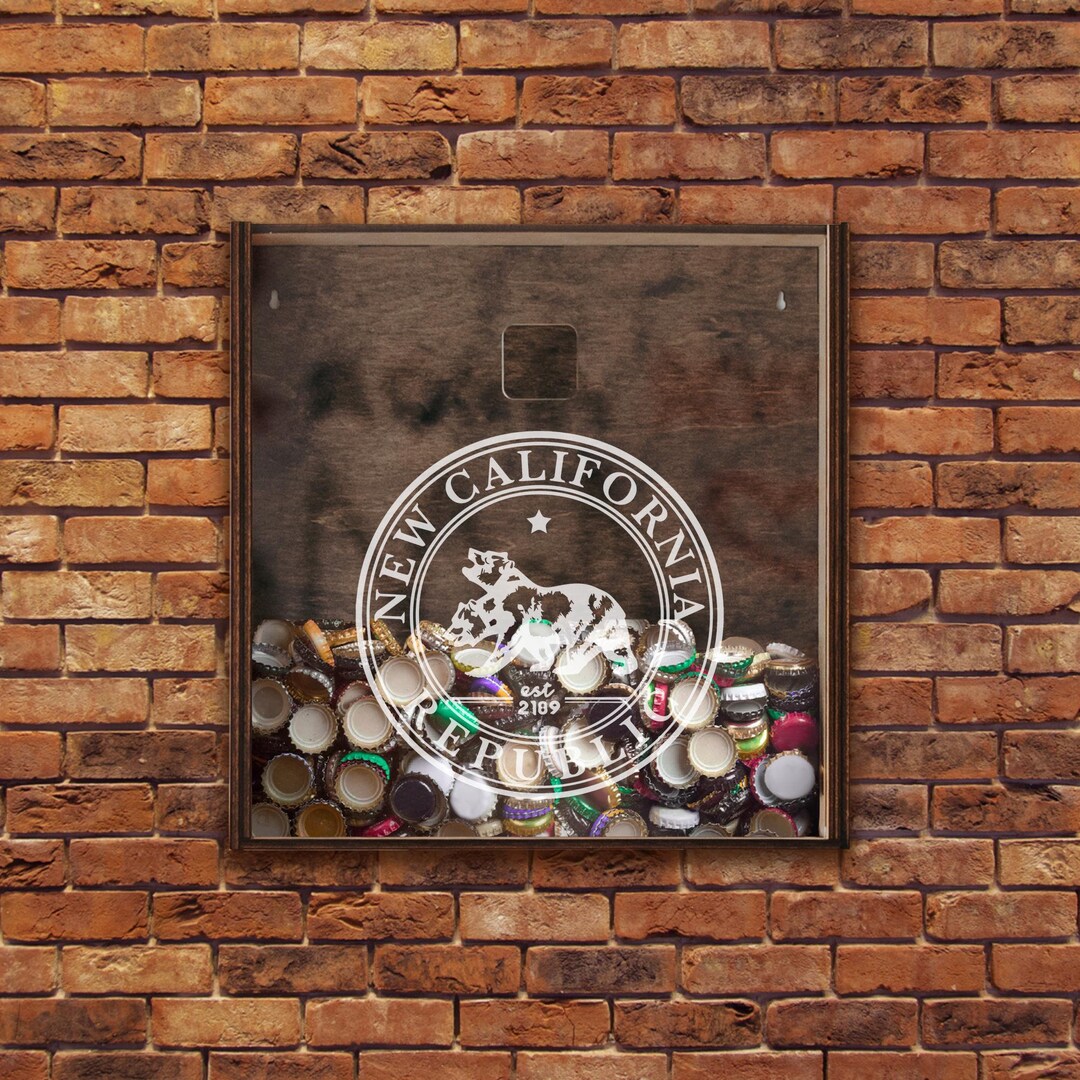 Fallout Decor Bottle Cap Collector Box, Beer Cap Display, Wine Cork ...