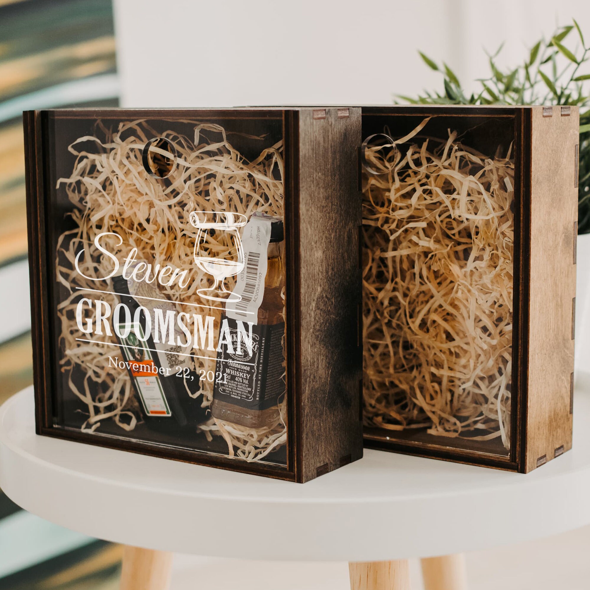 Engraved Whiskey Box, Personalized Whiskey Box, Whiskey Bottle Box ...