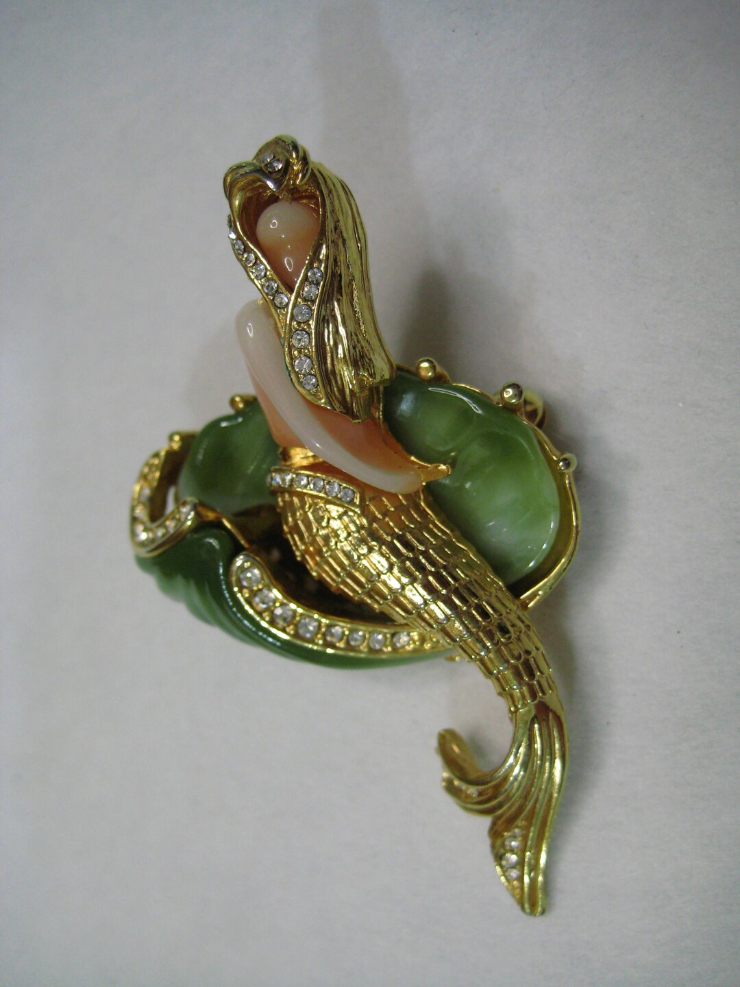 HATTIE CARNEGIE Famous Mermaid on a Clam Shell, Unsigned, Beautiful ...