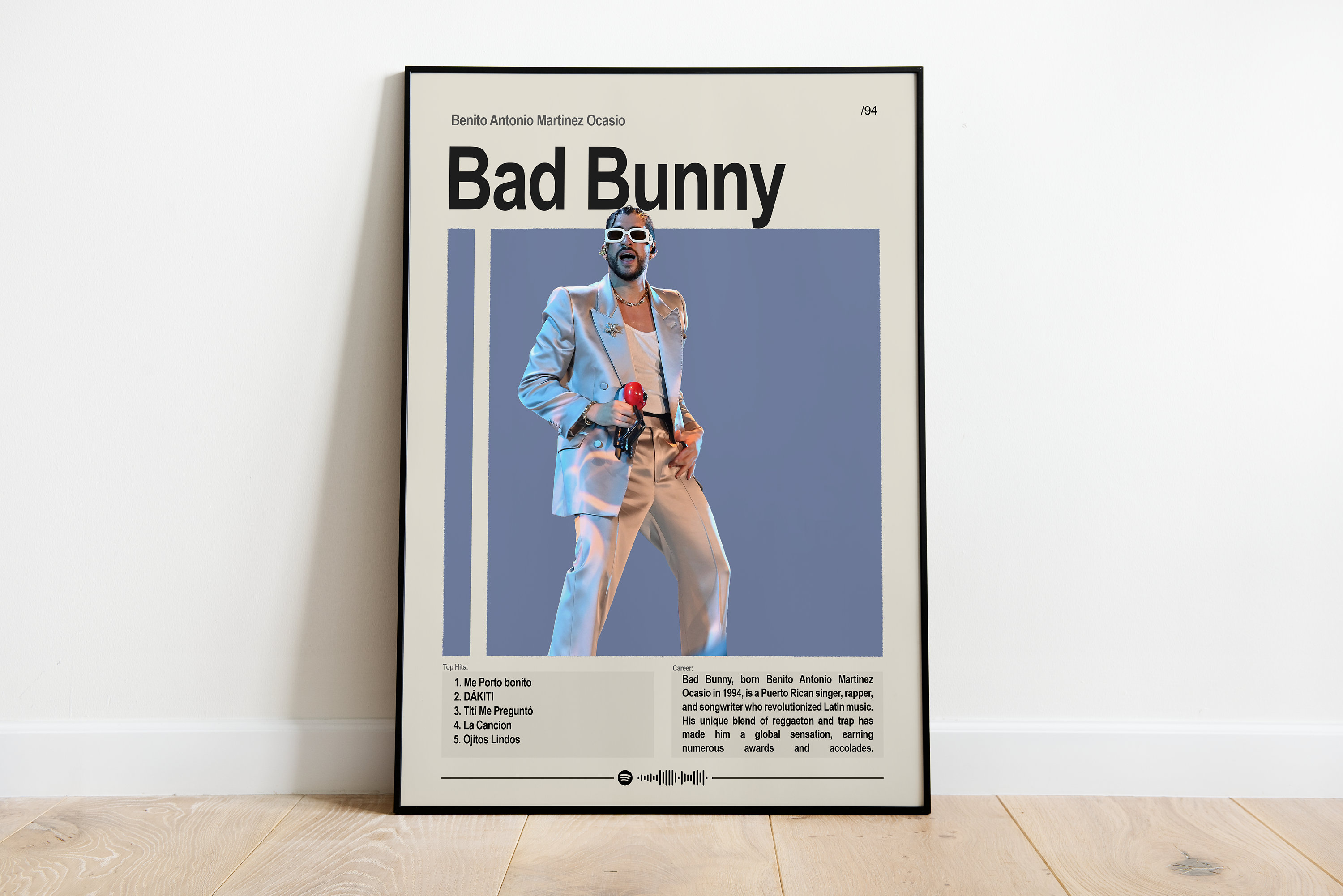 Bad Bunny poster, Bad Bunny Gifts, Poster gift, Pop music poster by ...