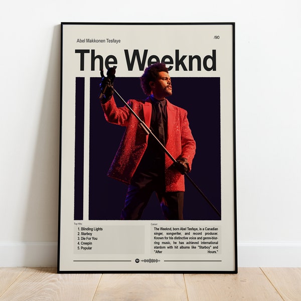 The Weeknd Wall Art - Etsy