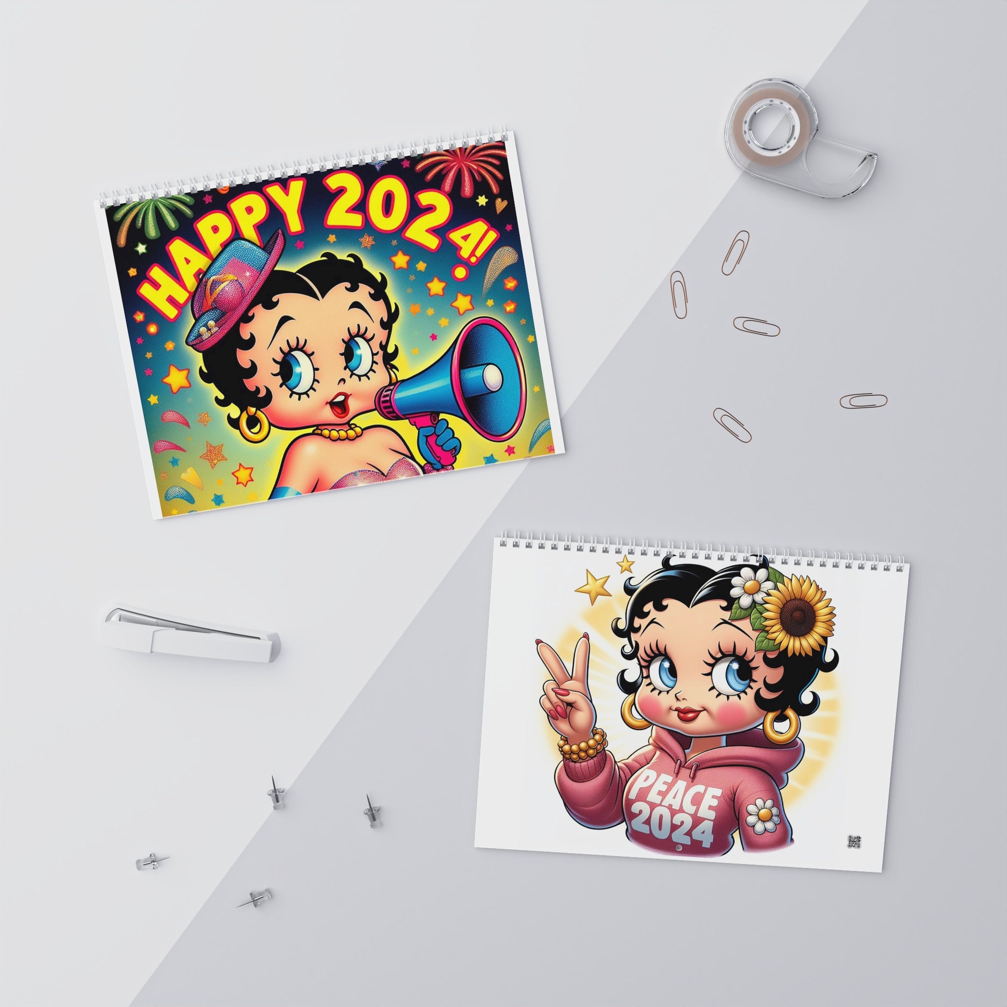 Wall Calendars 2024 Unique Betty Boop Look Alike Gift Idea, Sales - Etsy