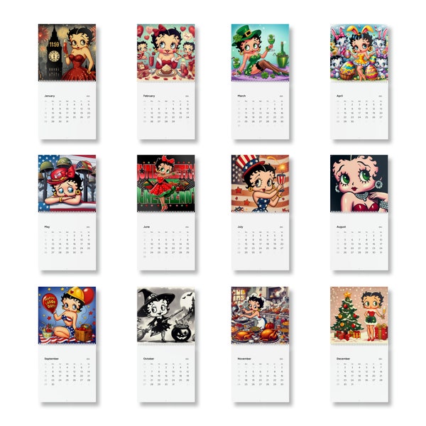 Betty Boop Wall Calendar - Etsy