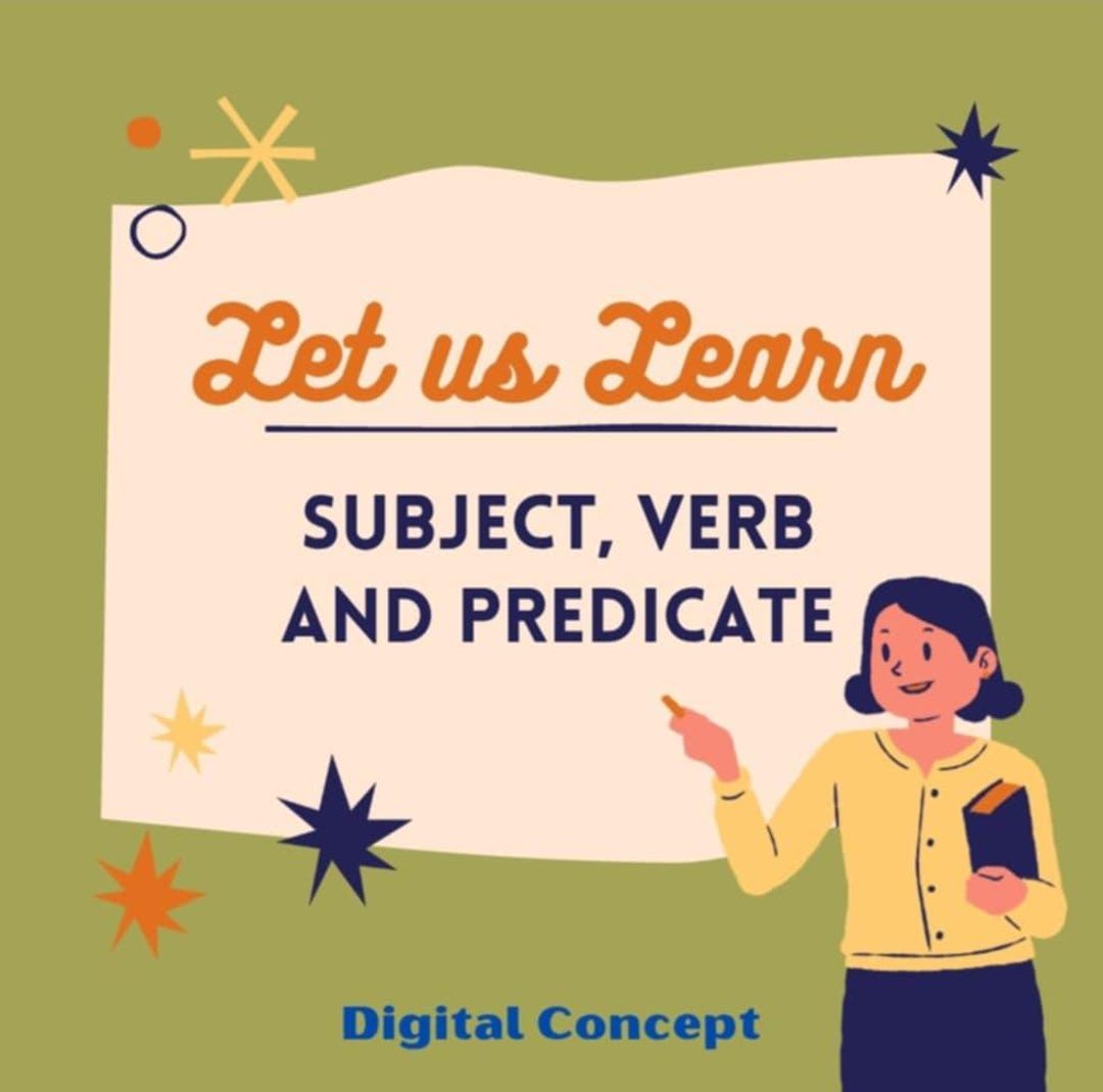 Subject, Verb, Predicate Activity Book for Kids, Printable PDF ...