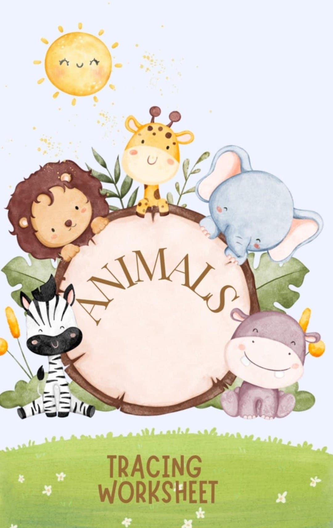 Animal Tracing Worksheet, Printable Educational Activities, Animal ...