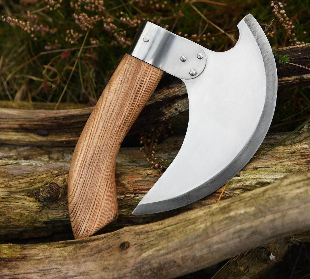 Pizzaschneider Wiegemesser - Wikinger Bartaxt Für Pizza Und Kräuter Wikinger Geschenk Idee - Etsy