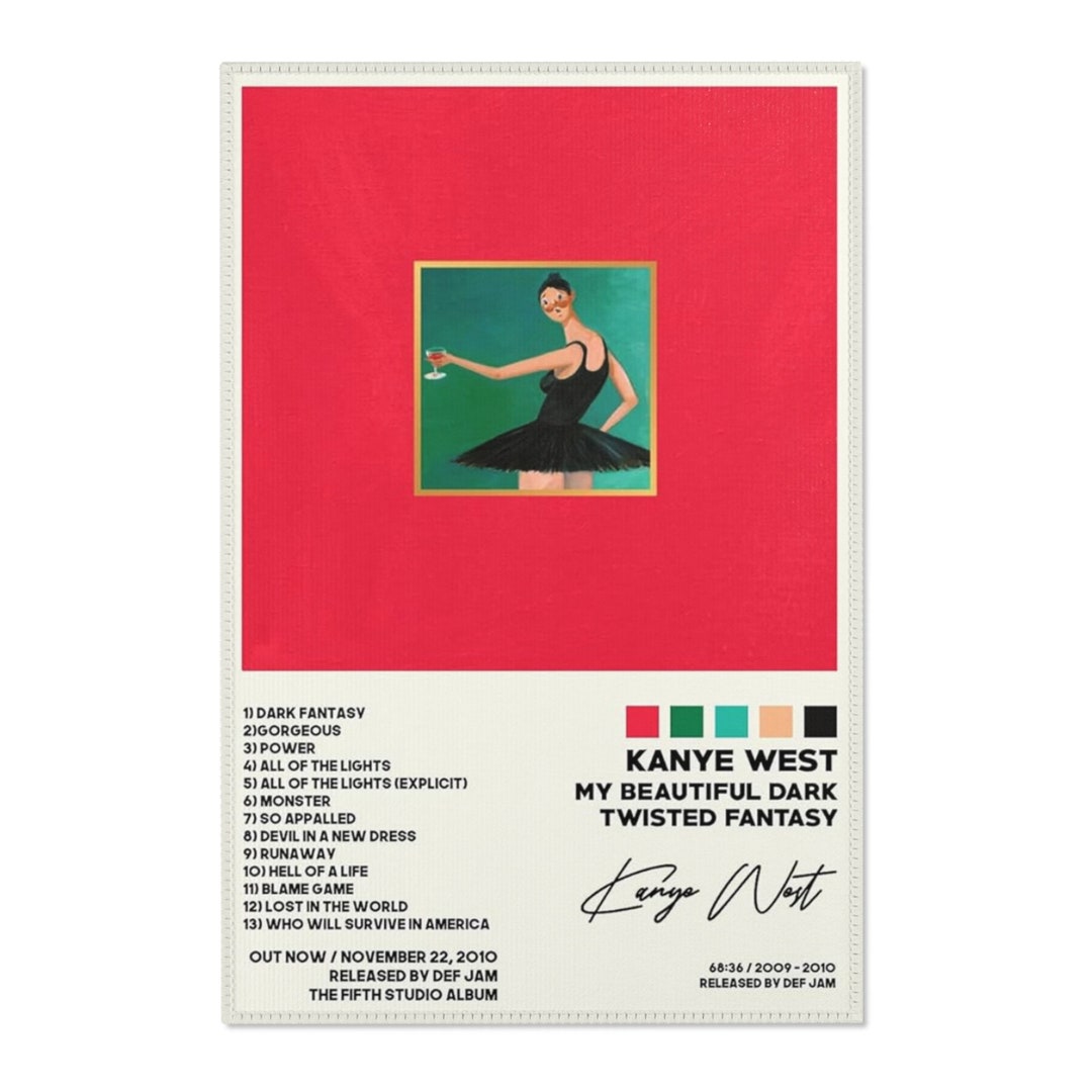 Kanye West My Beautiful Dark Twisted Fantasy Area Rug - Etsy
