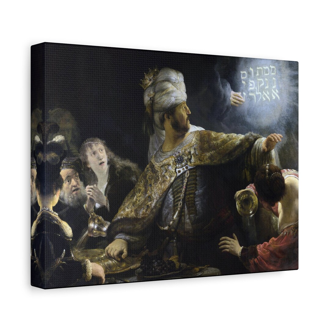 Belshazzar's Feast by Rembrandt, 1635 Canvas Gallery Wrap - Etsy