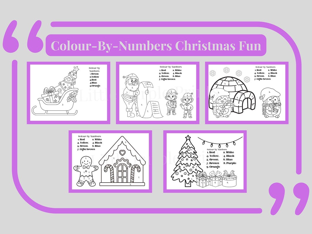 Colour by Numbers, Printable, Colouring Pages, Instant Download, PDF ...