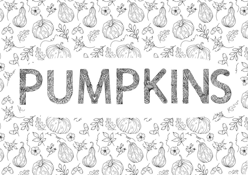 Printable Autumn Colouring Pages, Fall Colouring Pages, PDF Digital ...
