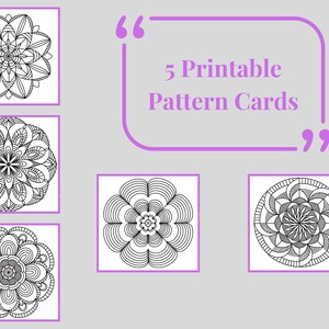 Printable Pattern Cards, Mandala Patterns, Instant Download, Envelopes ...