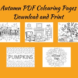 Printable Autumn Colouring Pages Fall Colouring Pages PDF - Etsy