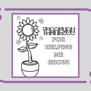 Printable Teacher Thank You Cards to Colour, 3 Designs Included ...