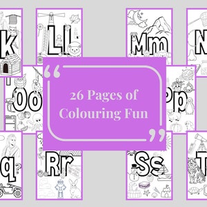 Alphabet Colouring Pages, Back to School, ABC Coloring, Printable ...
