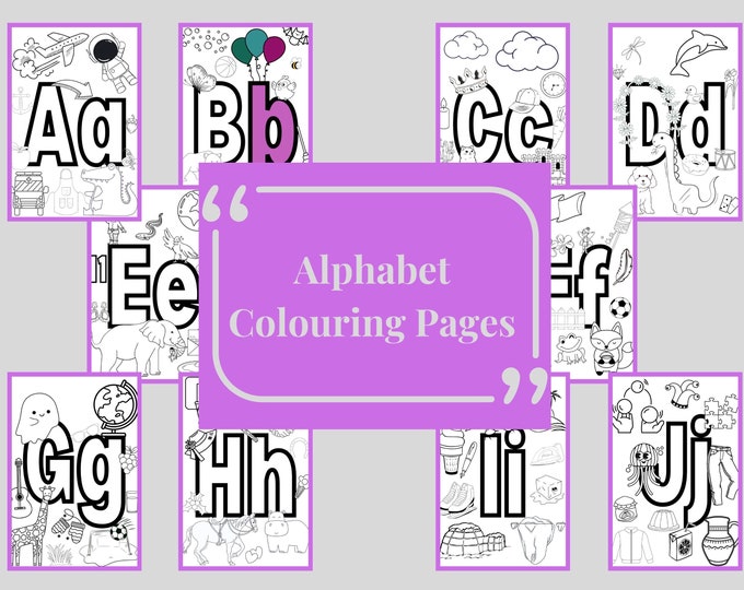 Digital Download ABC Letter Outlines Alphabet Coloring. Design Your Own ...