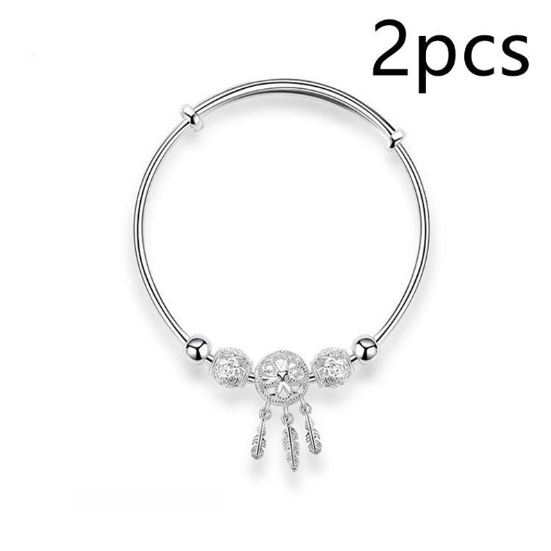 Dreamcatcher Vintage Lucky Beads Elegant Bracelet Push-pull Adjustable ...