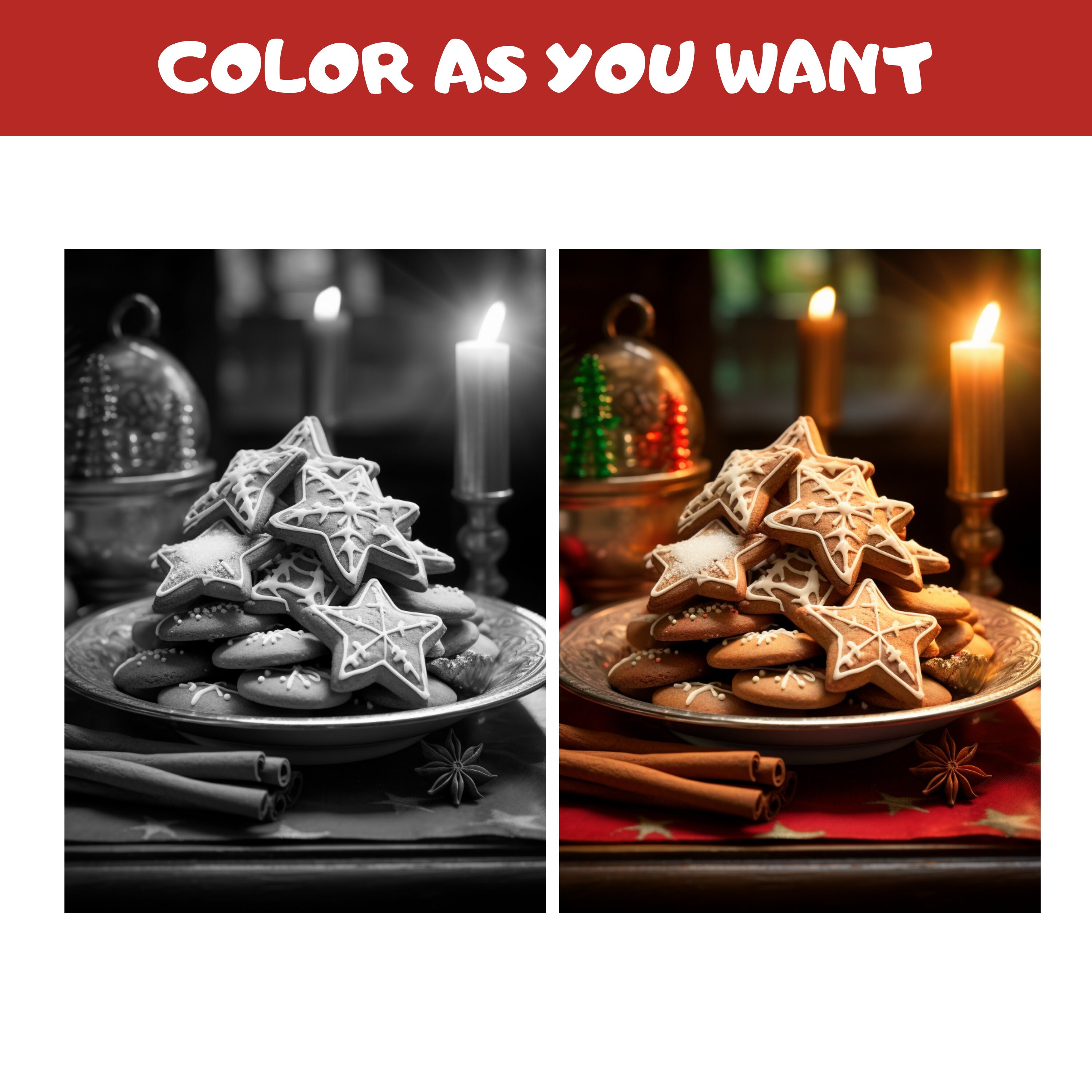 12 Grayscale Cookies Coloring Book | Printable Adult Coloring Pages ...