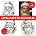 12 Grayscale Santa Claus Coloring Book | Printable Adult Coloring Pages ...