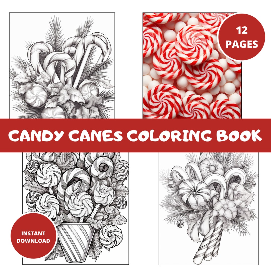 12 Grayscale Candy Coloring Book | Printable Adult Coloring Pages ...