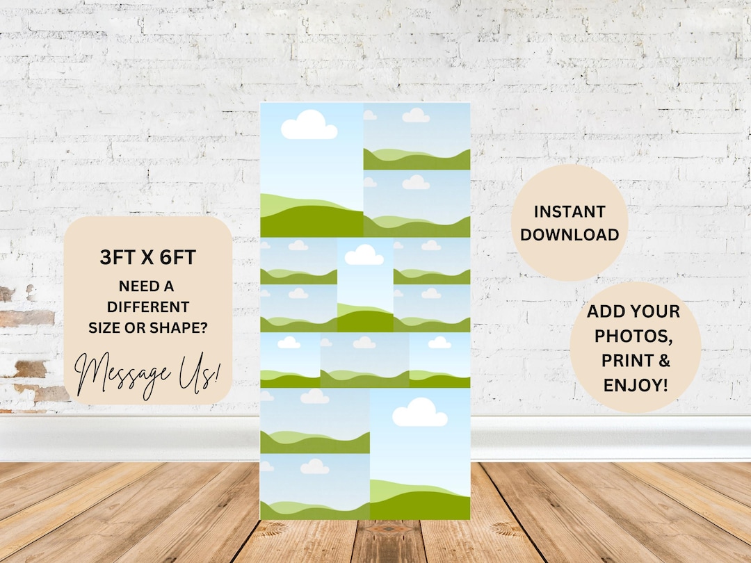 Photo Collage Backdrop, Custom Photo Backdrop, Birthday Backdrop ...