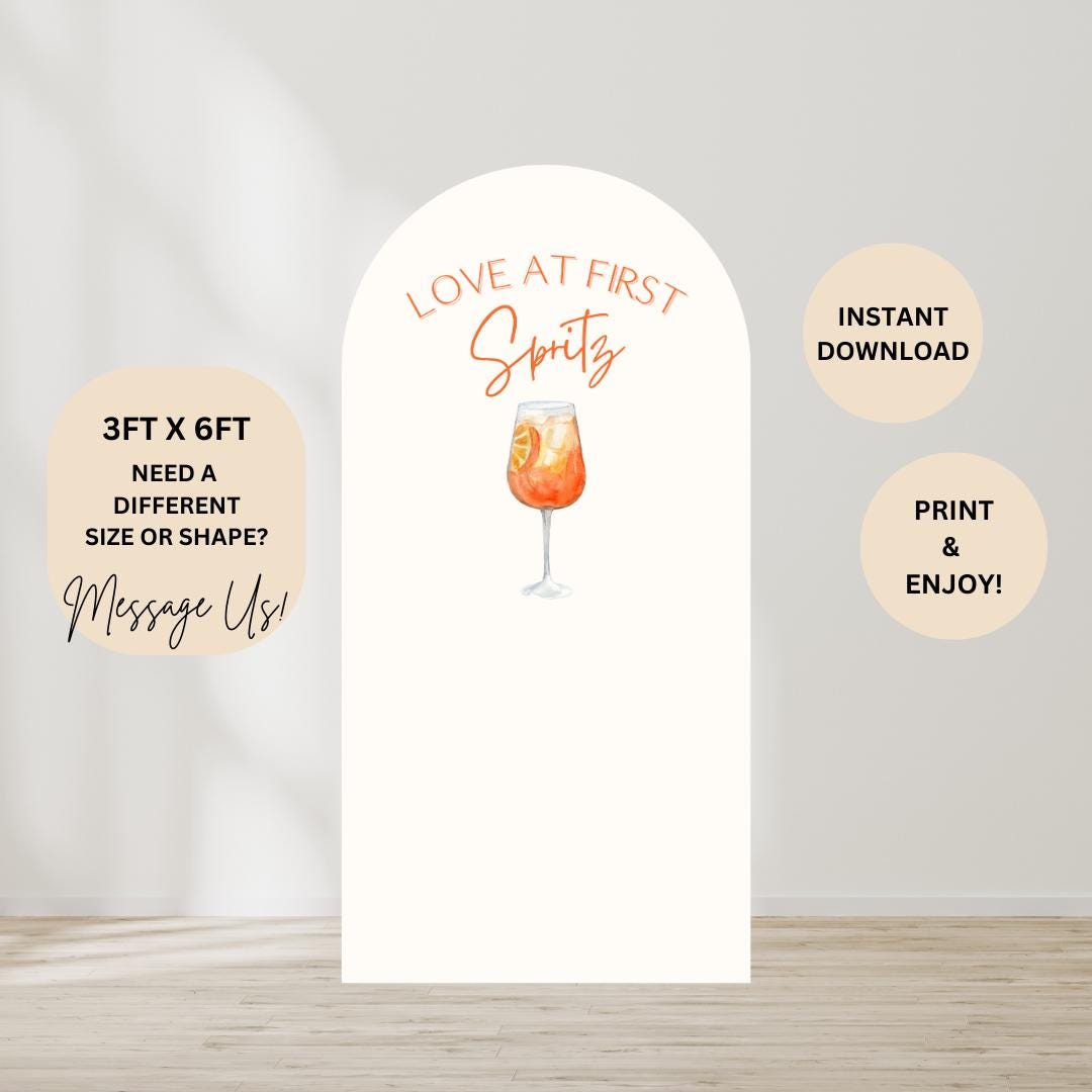 Love at First Spritz - Arch Backdrop | Bridal Shower Backdrop ...